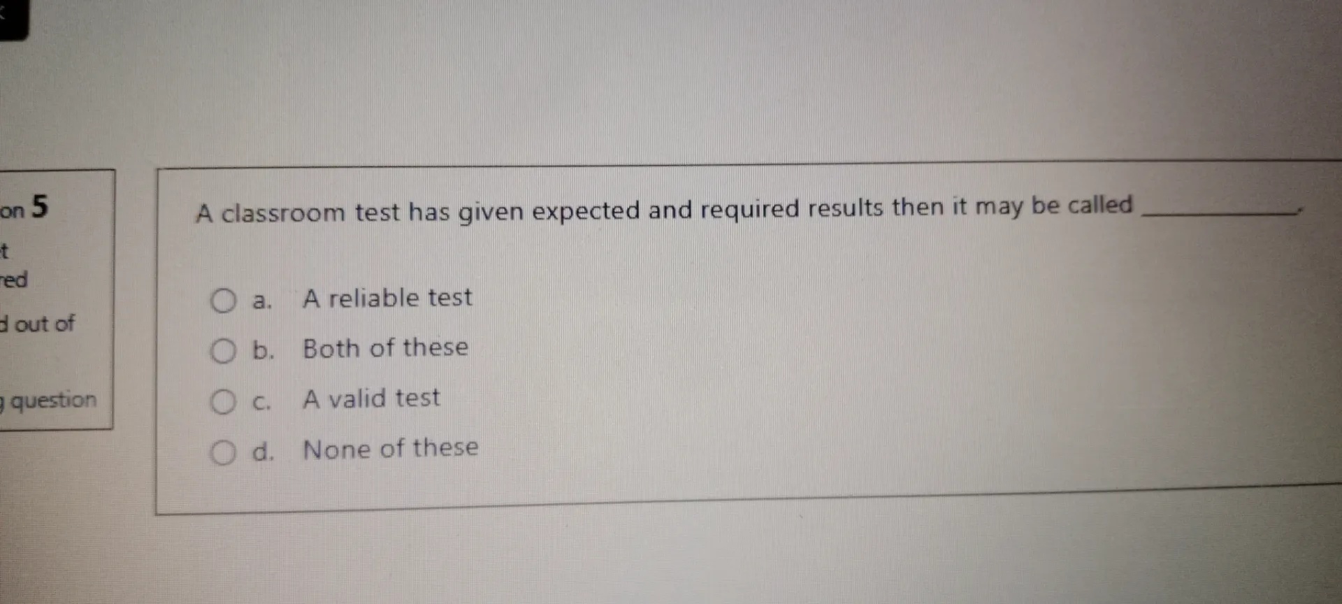 A classroom test has given expected and | StudyX