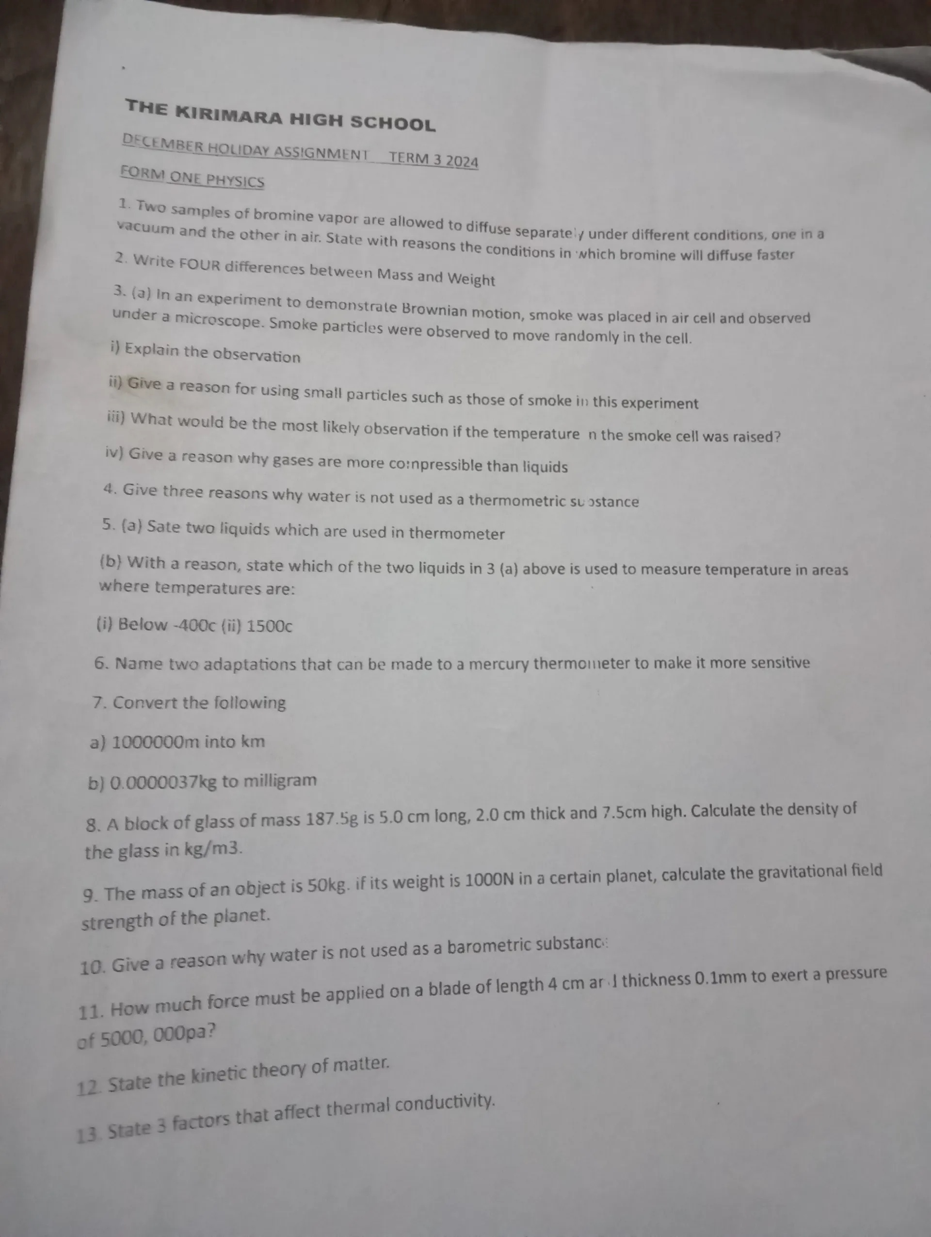 THE KIRIMARA HIGH SCHOOL DECEMBER HOLIDAY | StudyX