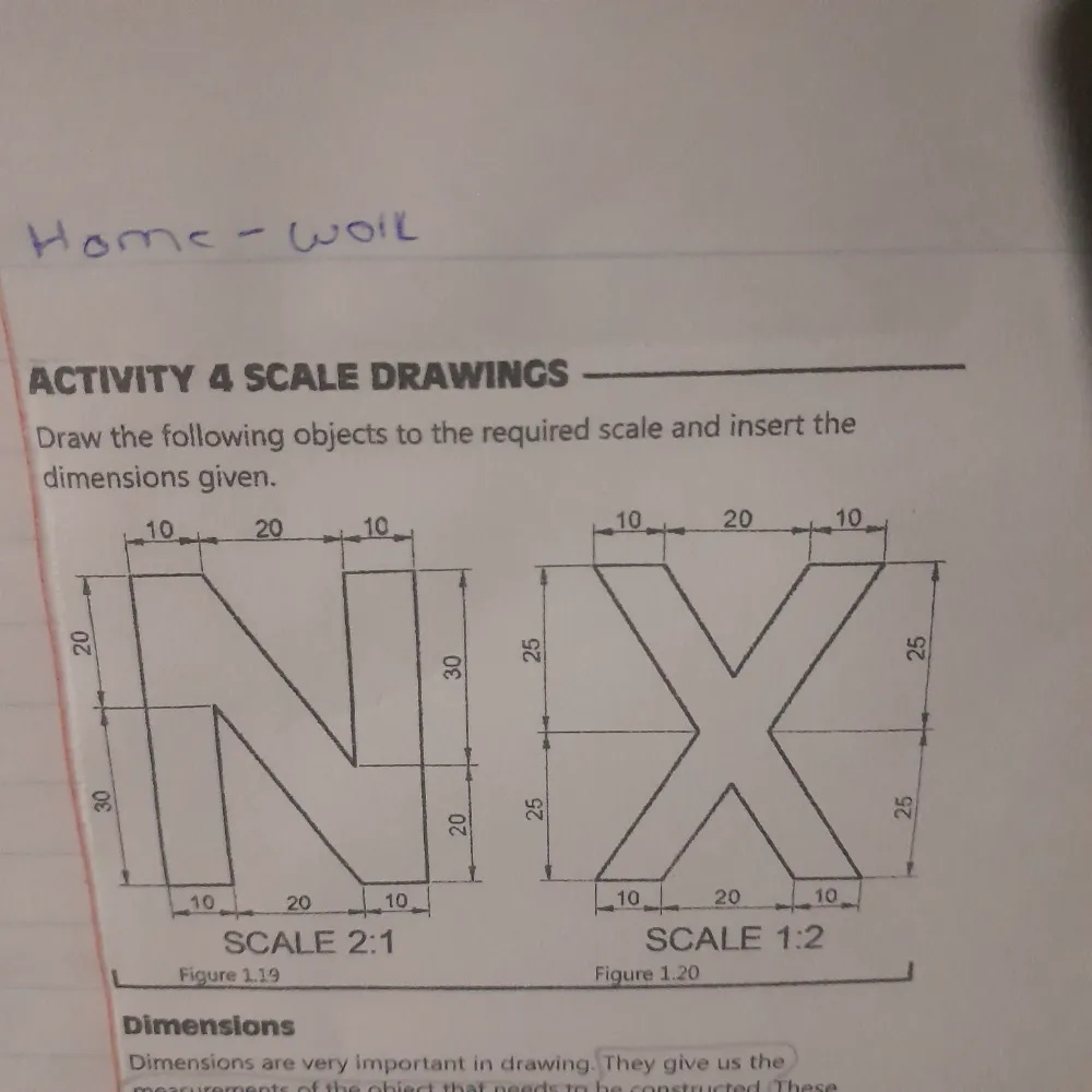 ACTIVITY 4 SCALE DRAWINGSDraw the following | StudyX