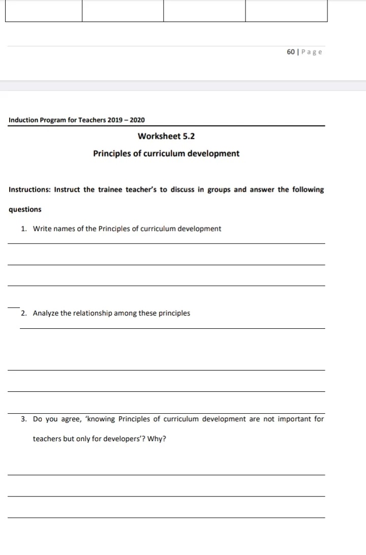 60 Page Induction Program for Teachers | StudyX