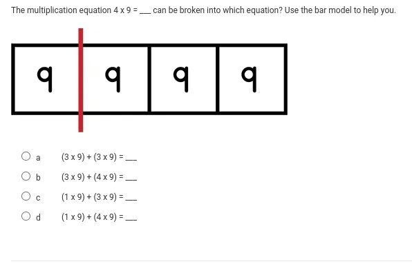 The multiplication equation 4 x 9 = can be | StudyX