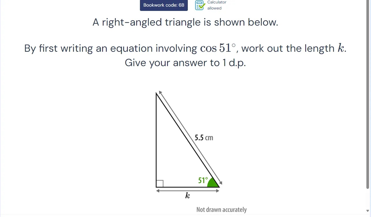 A right-angled triangle is shown below By | StudyX