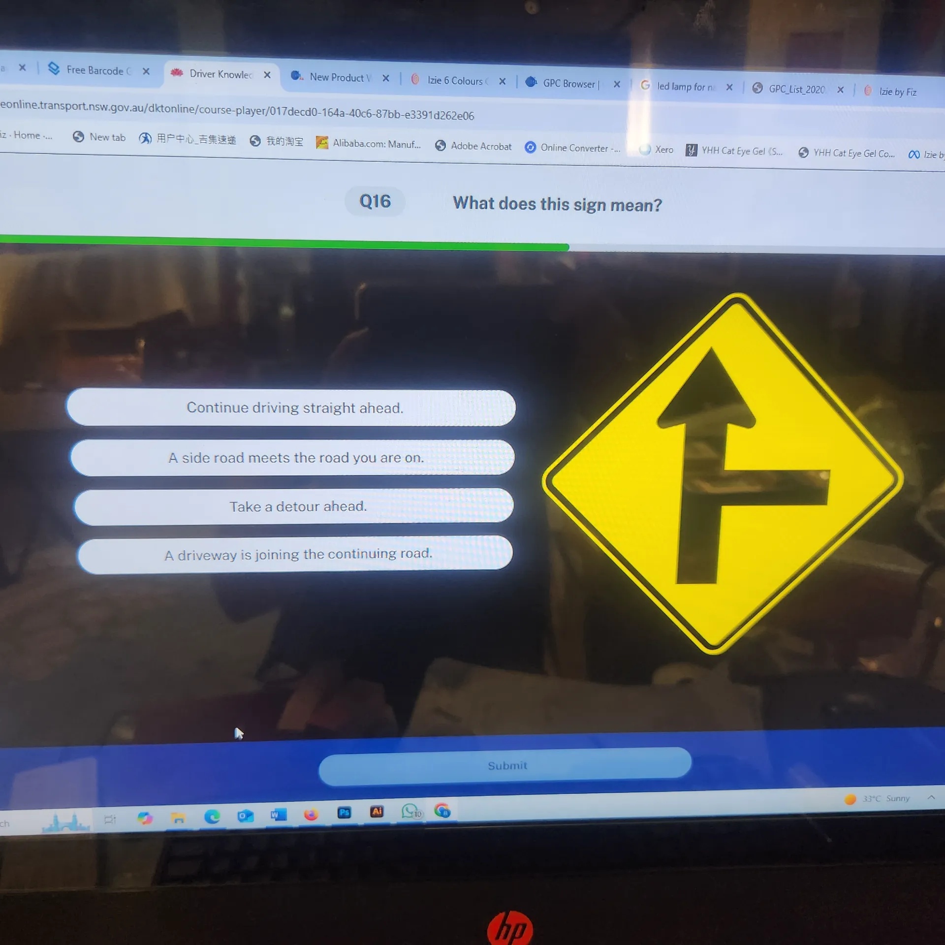 Q16 What does this sign mean Continue | StudyX