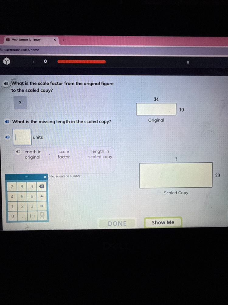 What is the scale factor from the original