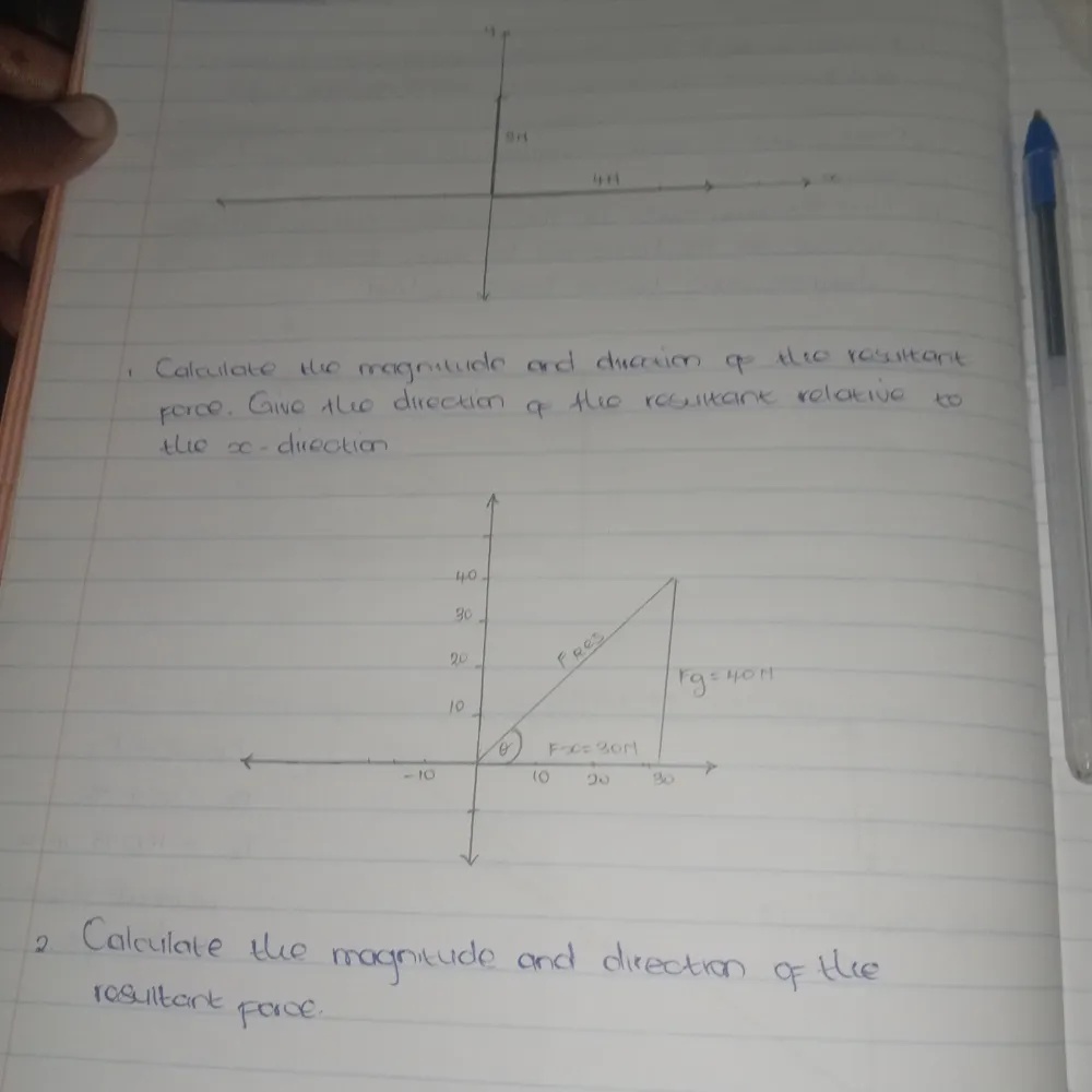 Calculate the magnitude and direction of the | StudyX