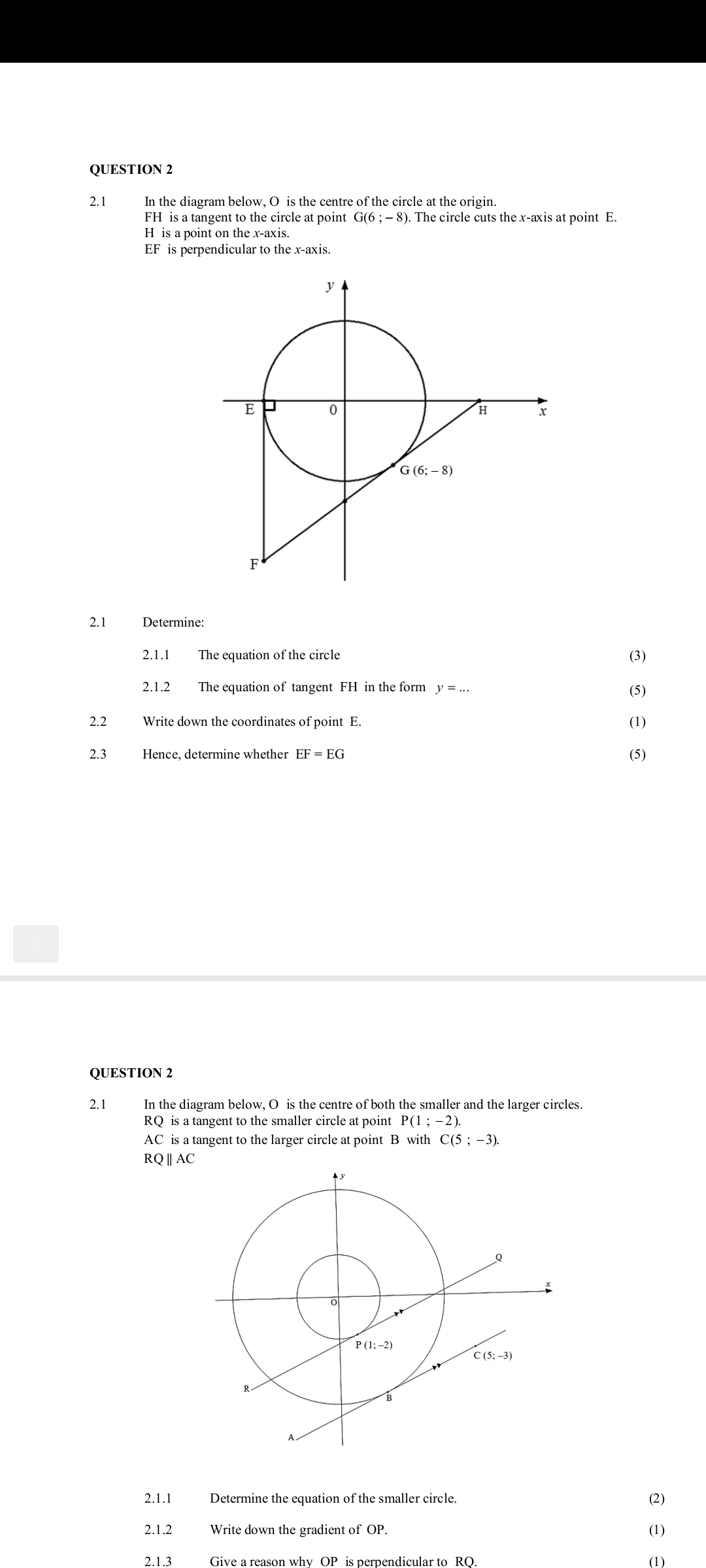 In the diagram below, O is the centre of the | StudyX