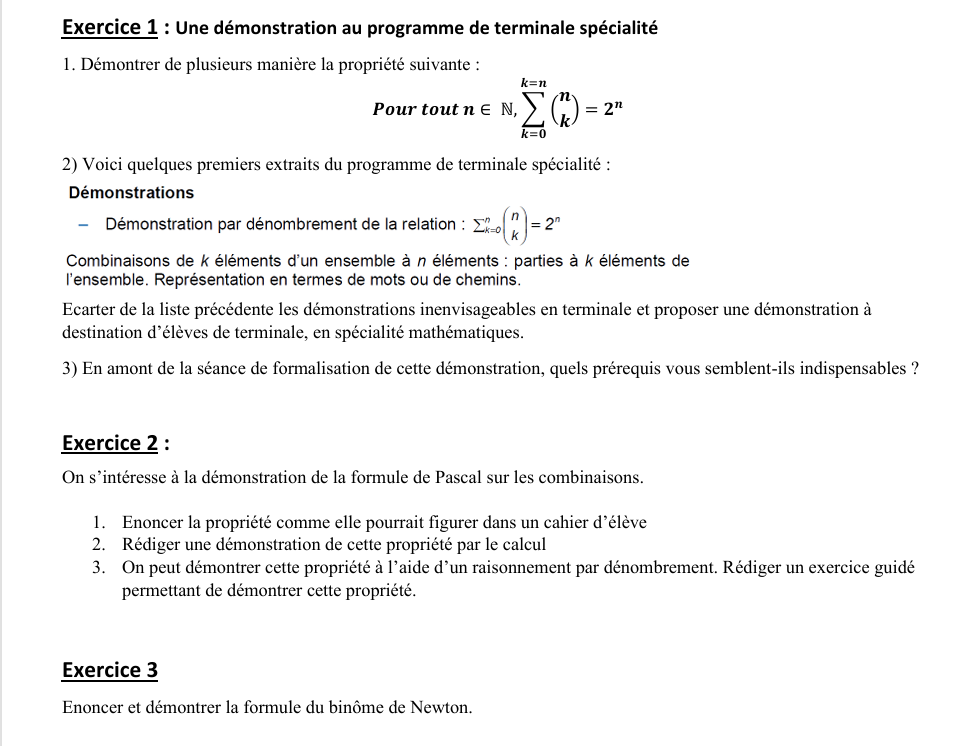 Exercice 2 : On s'intéresse à la | StudyX