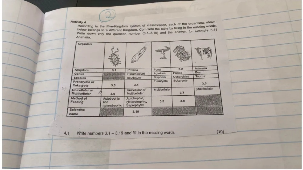 Activity 4 According to the Five-Kingdom | StudyX