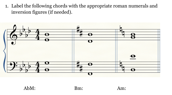 1. Label the following chords with the | StudyX