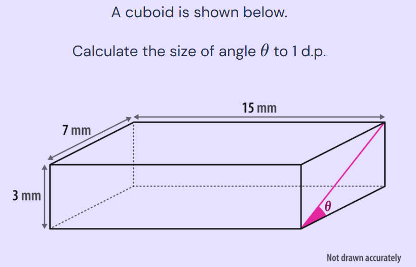 A cuboid is shown below. Calculate the size | StudyX