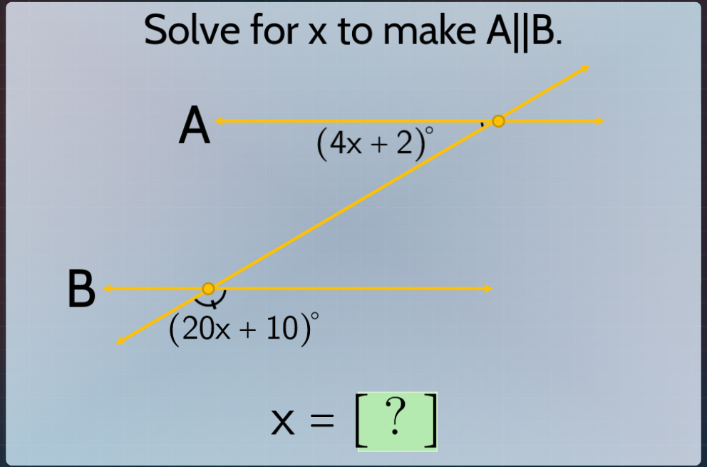 Solve for $x$ to make $A B$. The diagram | StudyX