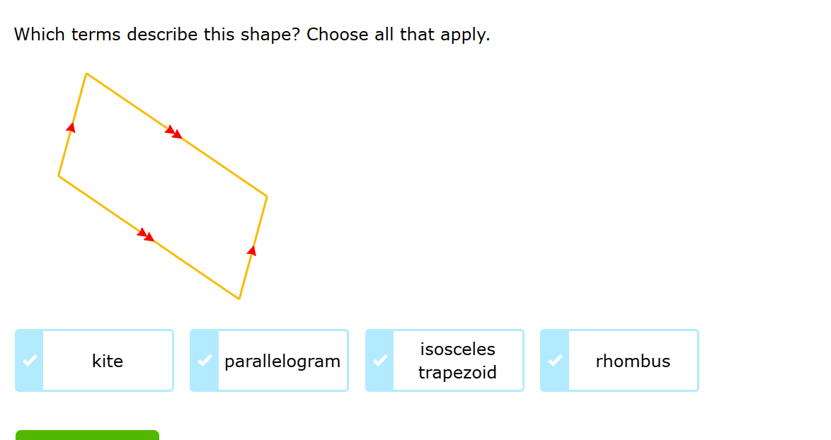 Which terms describe this shape? Choose all | StudyX