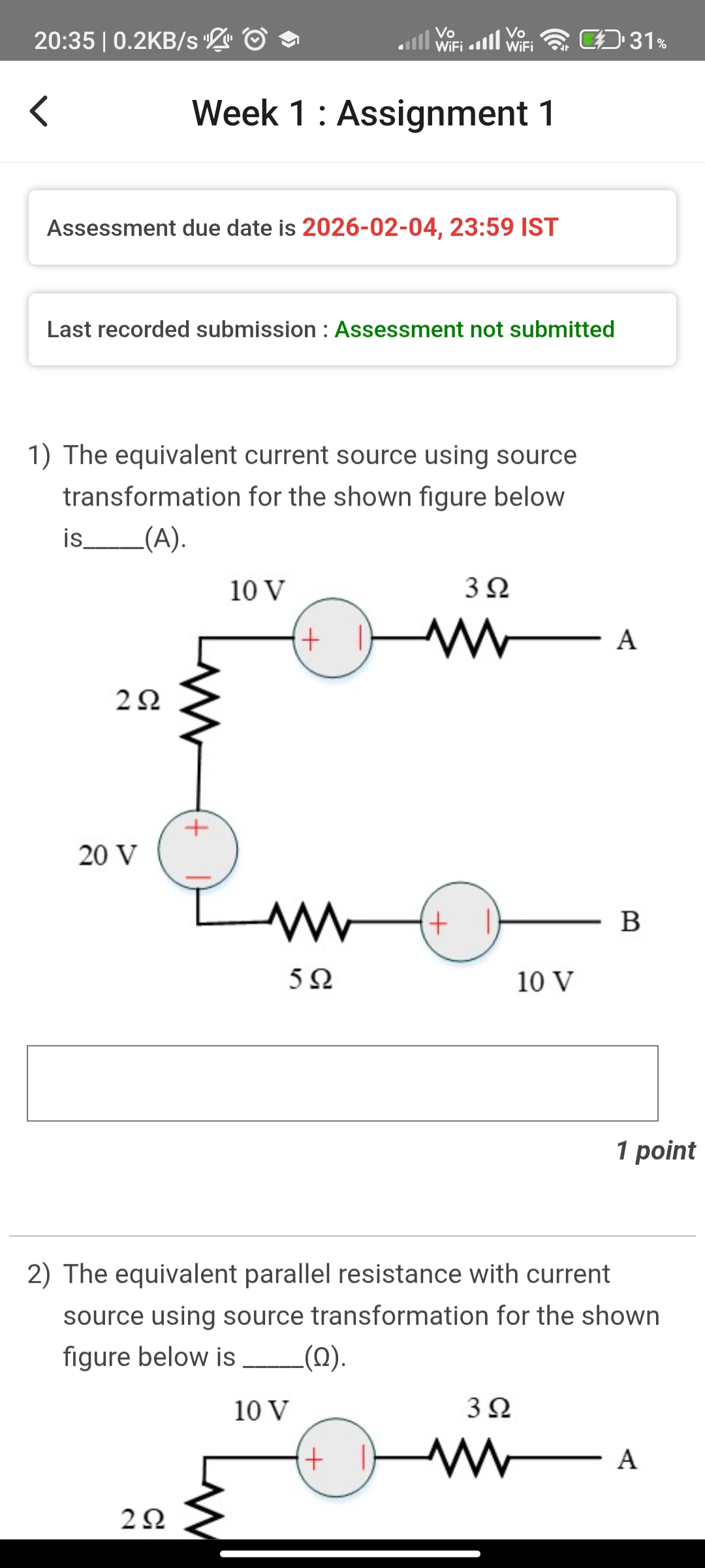 1) The equivalent current source using | StudyX