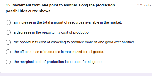 15. Movement from one point to another along | StudyX