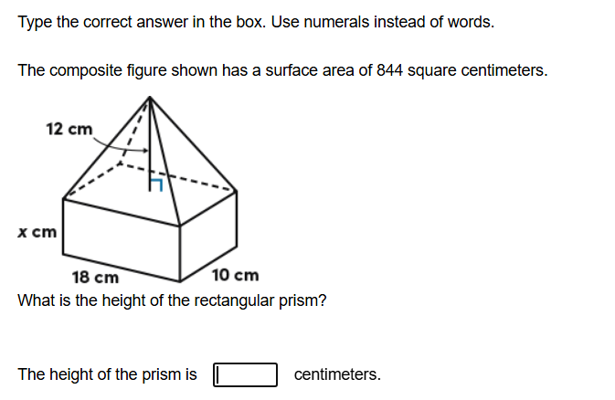 The composite figure shown has a surface
