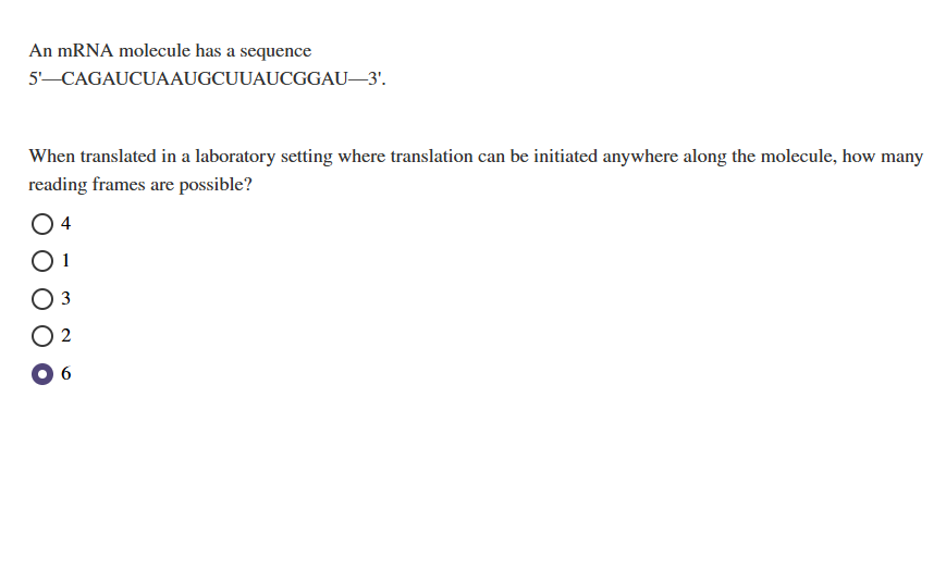 An mRNA molecule has a sequence $5' | StudyX