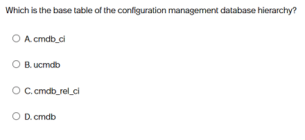 Which is the base table of the configuration | StudyX