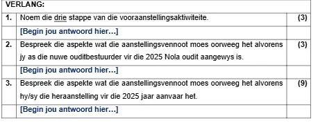 1. Noem die drie stappe van die | StudyX