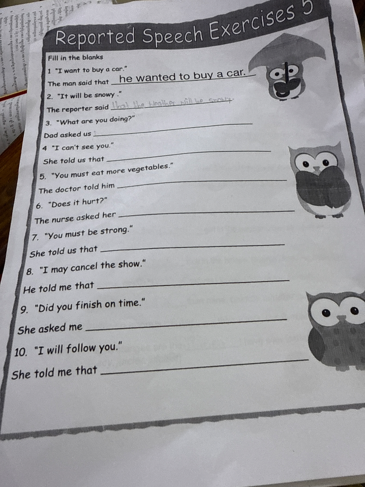 Fill in the blanks 1. "I want to buy a | StudyX