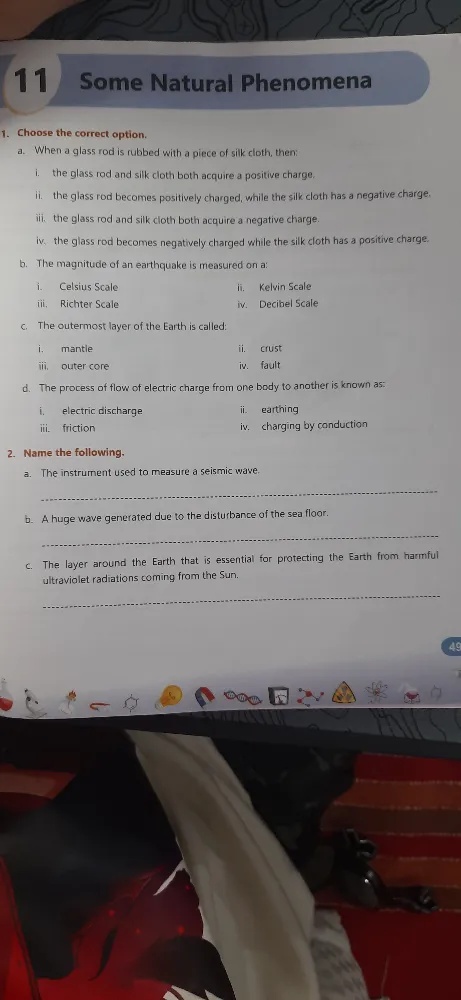 11 Some Natural Phenomena 1. Choose the | StudyX