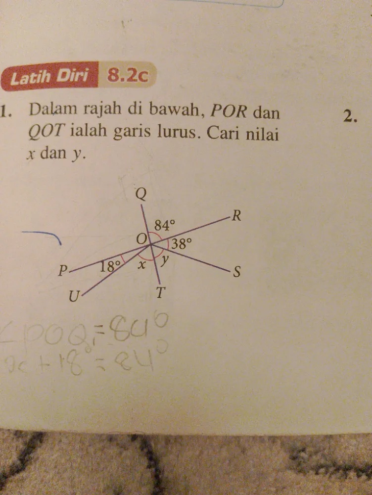 1. Dalam rajah di bawah, POR dan QOT ialah | StudyX