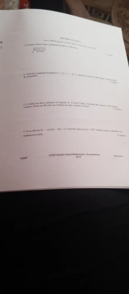 1. Evaluate without using mathematical | StudyX