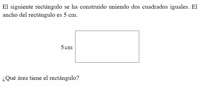 El siguiente rectángulo se ha construido