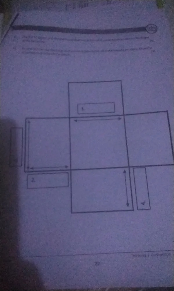 5. The 3D shape shown is a net of a cuboid. | StudyX