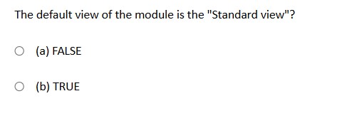 The default view of the module is the | StudyX
