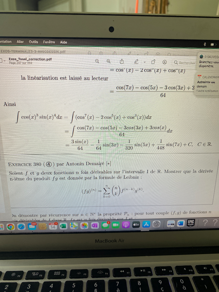 la linéarisation est laissé au lecteur = $ | StudyX