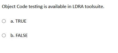 Object Code testing is available in LDRA | StudyX