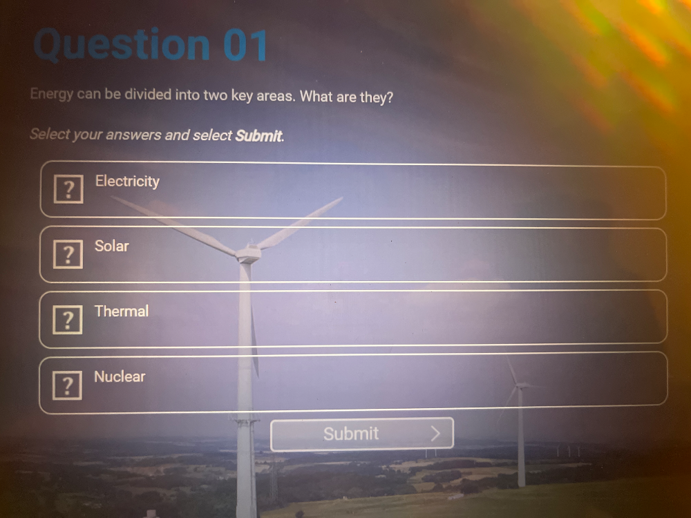 Energy can be divided into two key areas.
