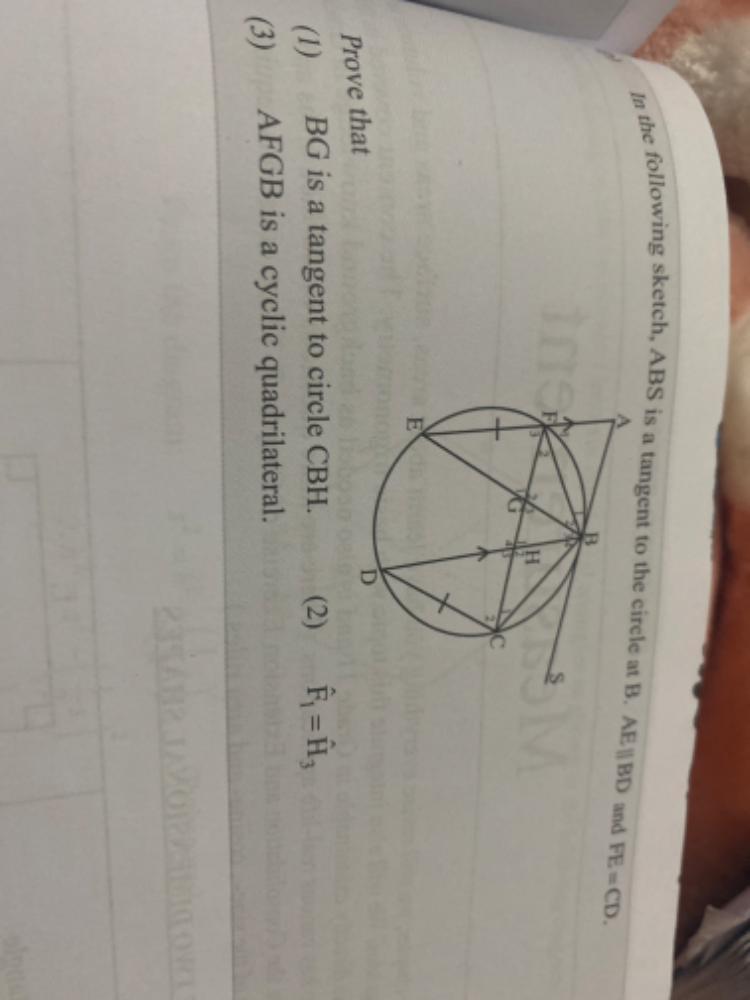 In the following sketch, ABS is a tangent to | StudyX