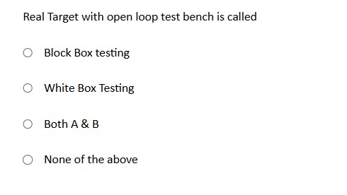 Real Target with open loop test bench is
