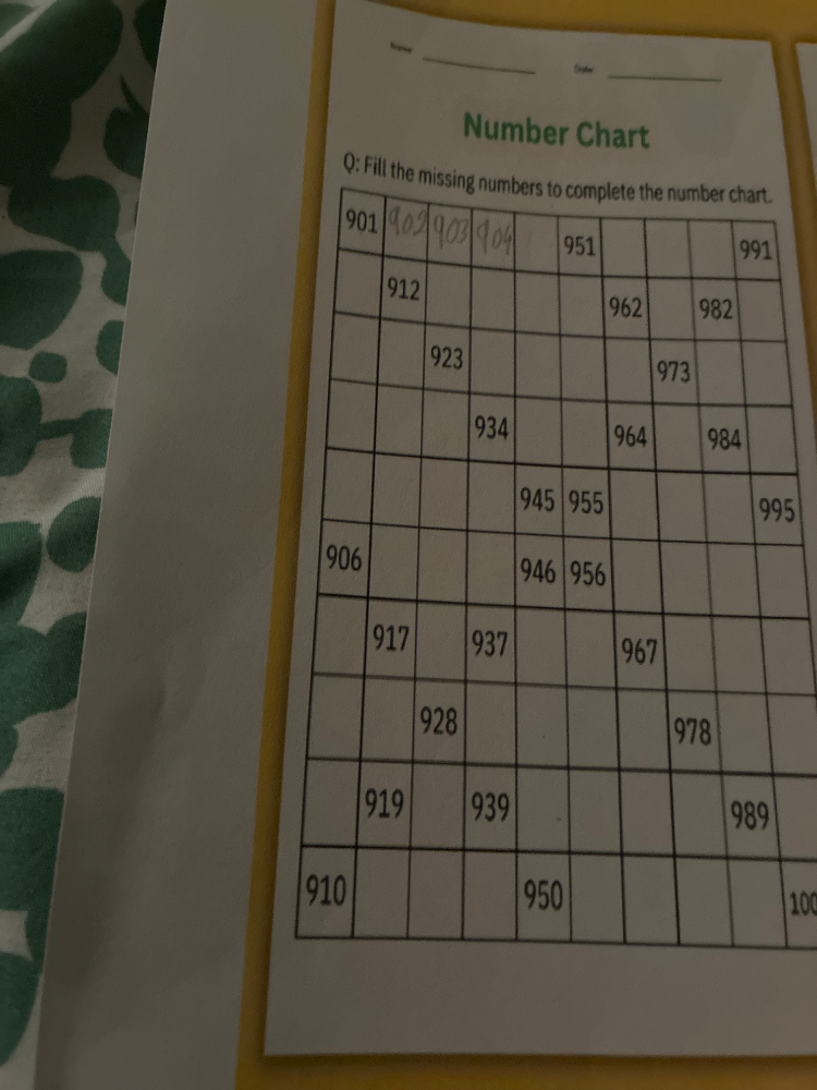 Q: Fill the missing numbers to complete the | StudyX