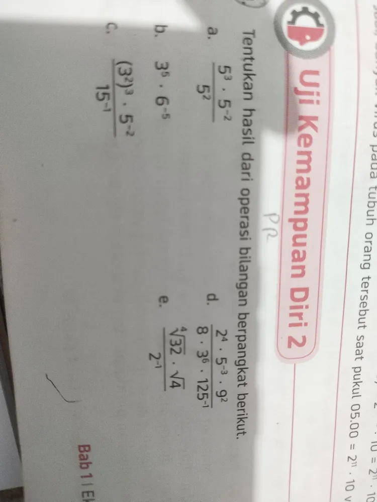 Tentukan hasil dari operasi bilangan | StudyX