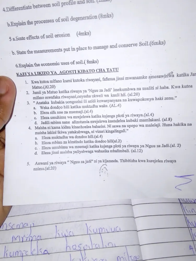 4. Differentiate between soil profile and | StudyX