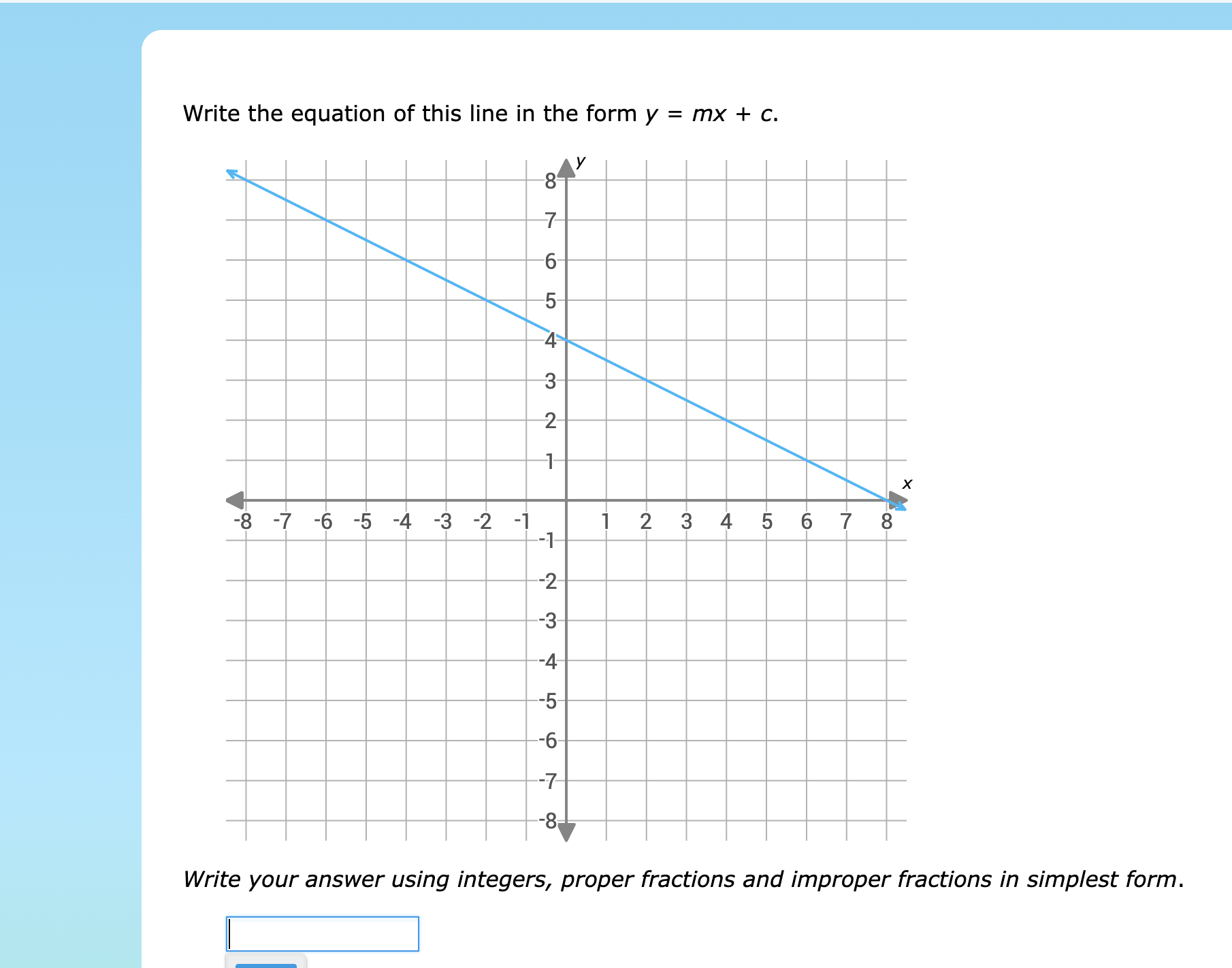 Write the equation of this line in the form | StudyX