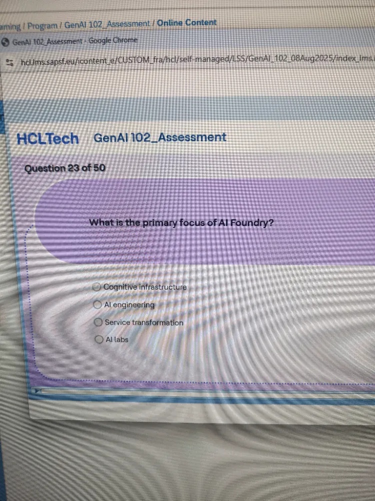 Program / GenAl 102 Assessment/ Online | StudyX