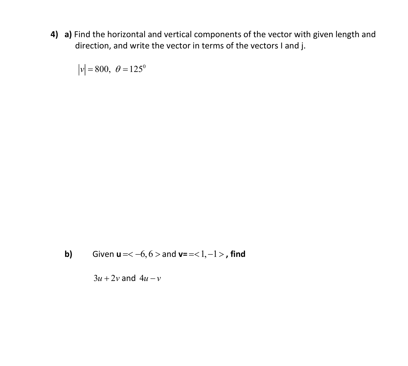 4) a) Find the horizontal and vertical | StudyX