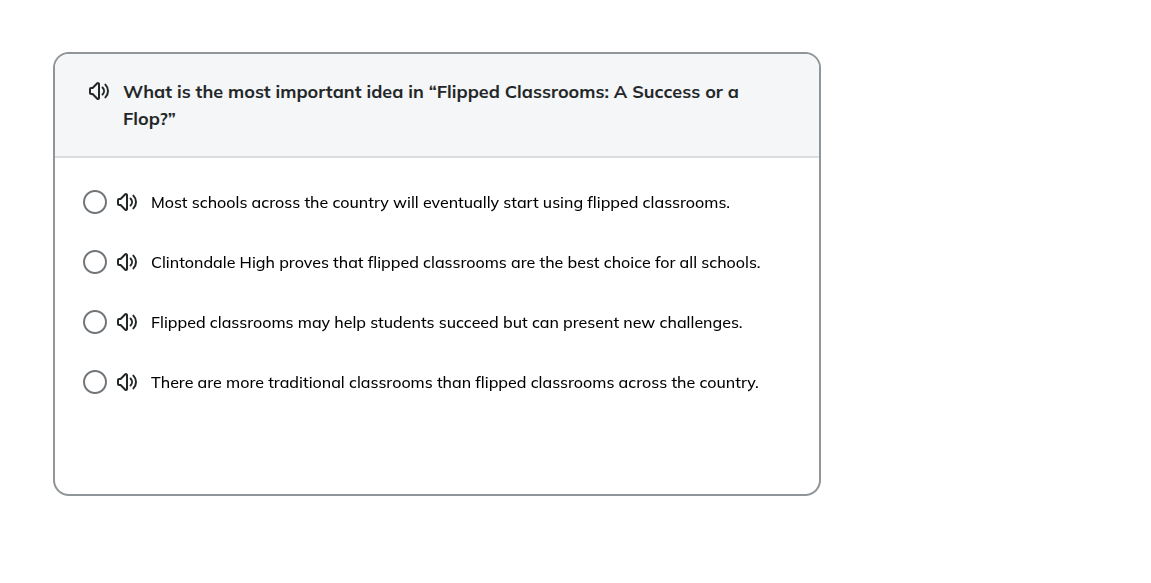 What is the most important idea in "Flipped