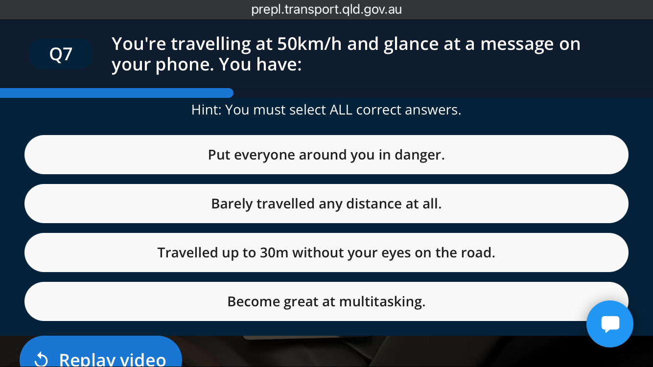 prepl.transport.qld.gov.au Q7 You're