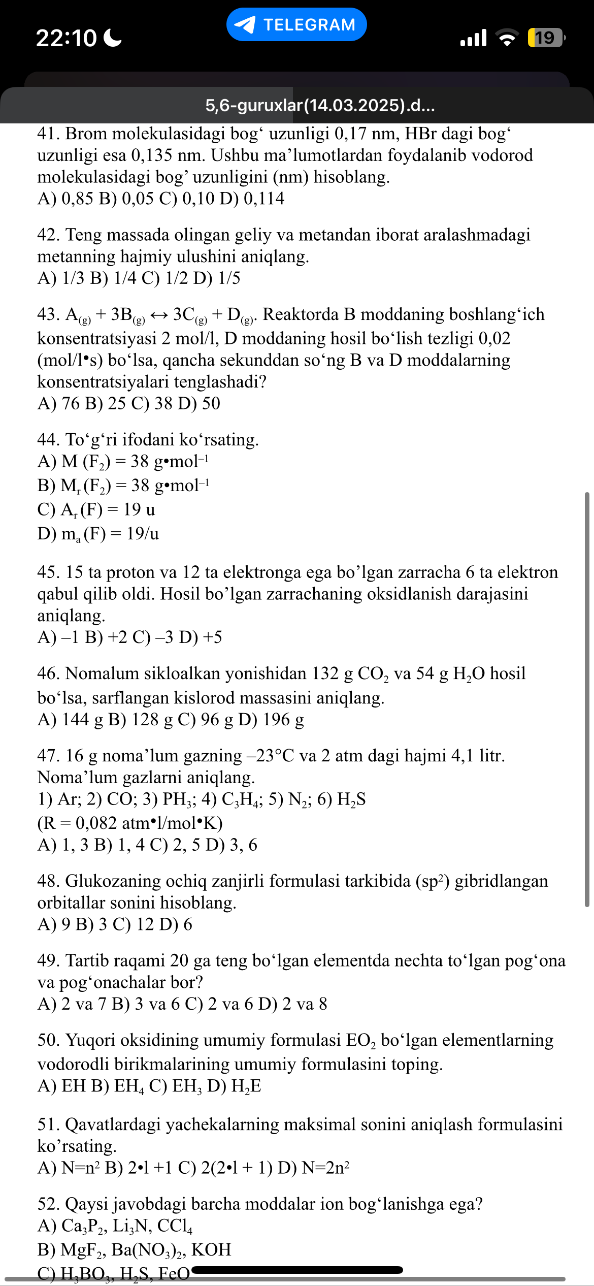 22:10 C TELEGRAM | StudyX