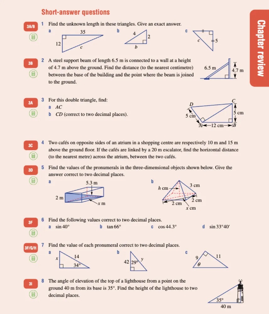 1. Find the unknown length in these | StudyX