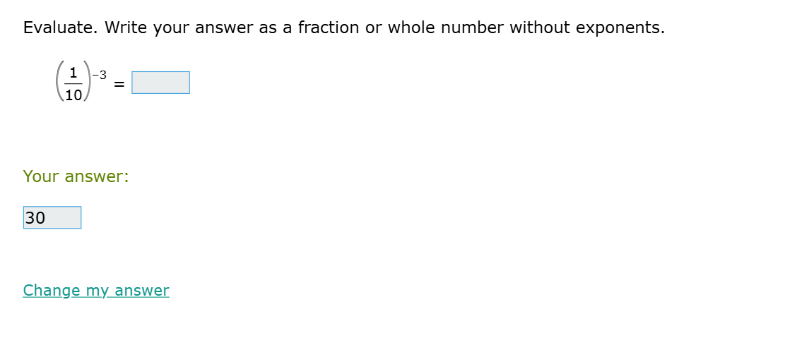 Evaluate. Write your answer as a fraction or