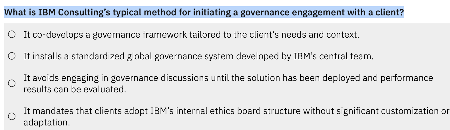 What is IBM Consulting's typical method for