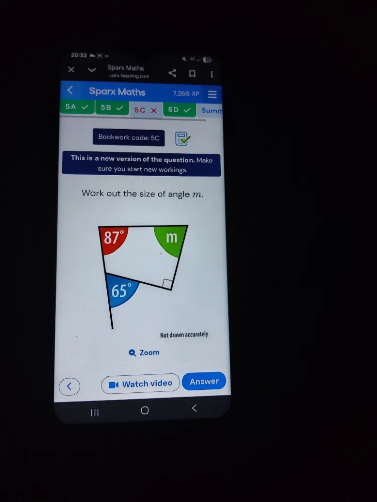 Work out the size of angle m. [Image: A | StudyX