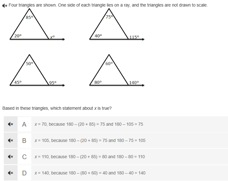 Four triangles are shown. One side of each | StudyX