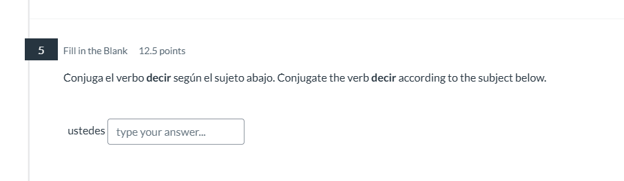 Conjuga el verbo decir según el sujeto | StudyX