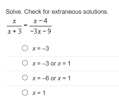 Solve. Check for extraneous solutions. $ | StudyX